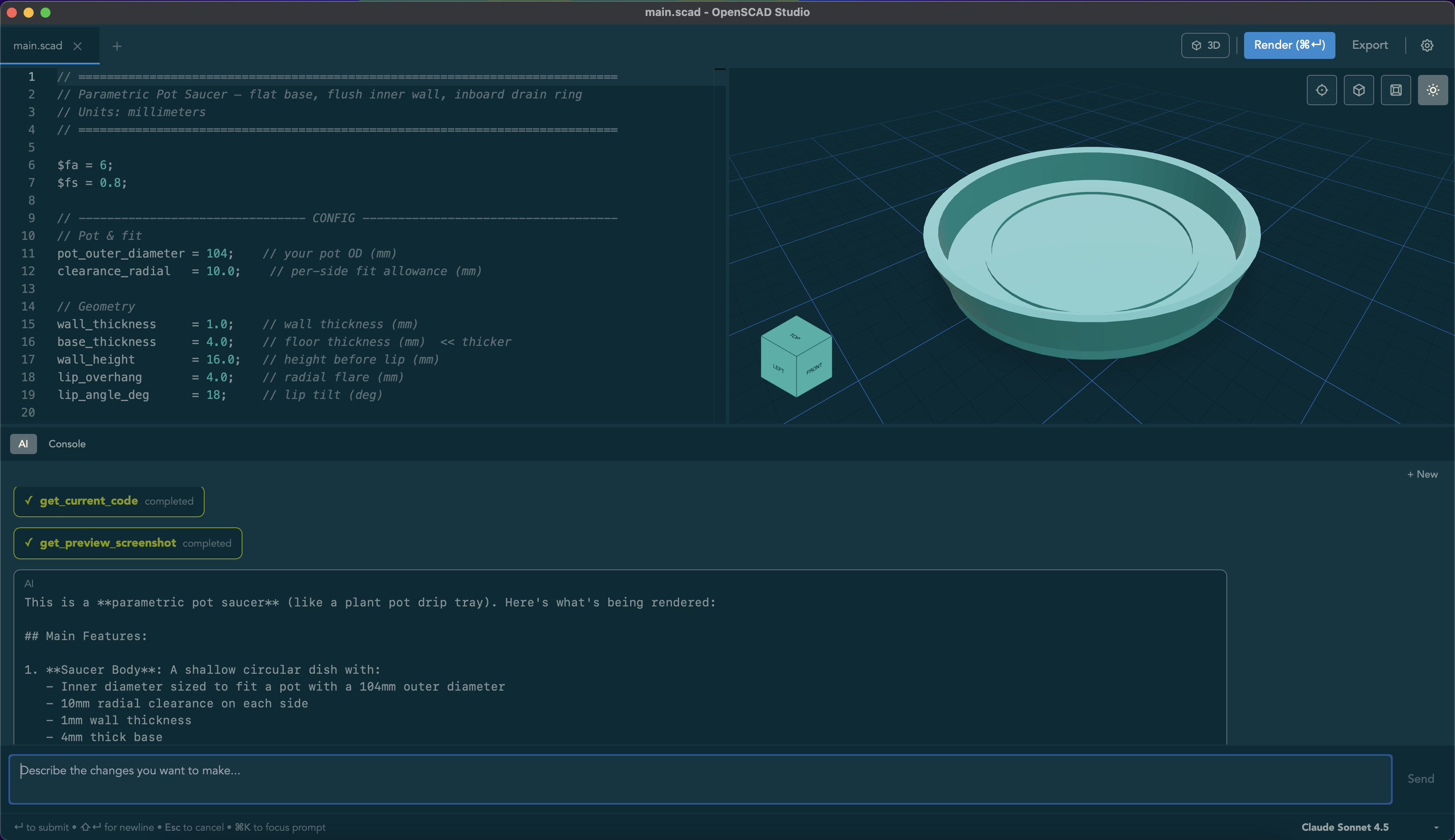 OpenSCAD Studio - Modern OpenSCAD Editor