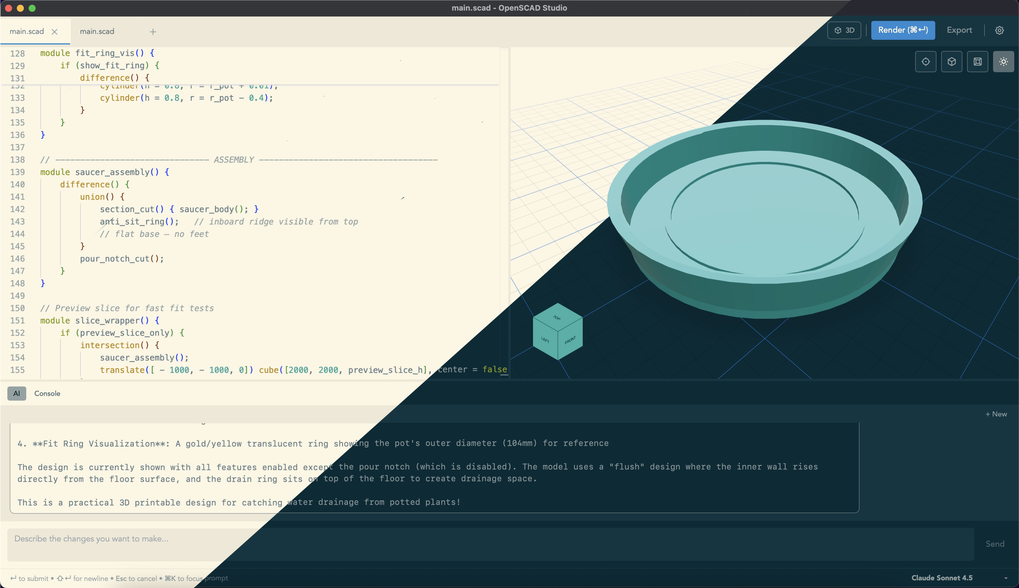 OpenSCAD Studio - Modern OpenSCAD Editor